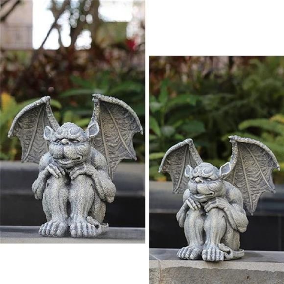 Accents | Gargoyle Statue Garden Guardian Sculpture Figurine Sitting W ...